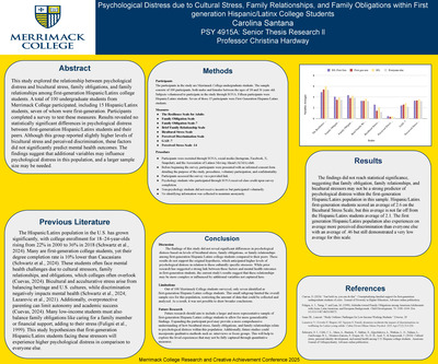 "Psychological Distress due to Cultural Stress, Family Relationships, a ...